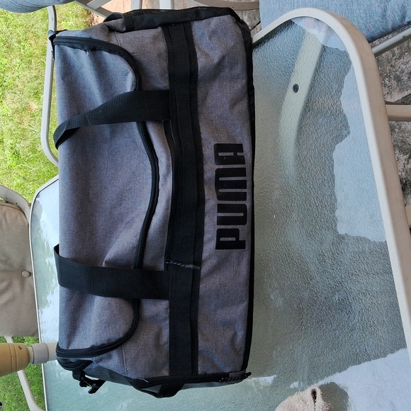Puma | Bags | Puma Gray And Black Large Demand Duffel Bag | Poshmark